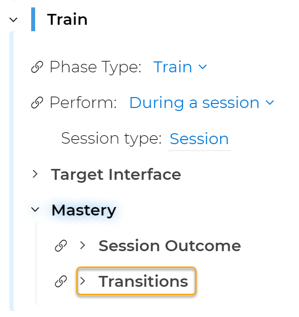 Setting up Mastery- Transitions